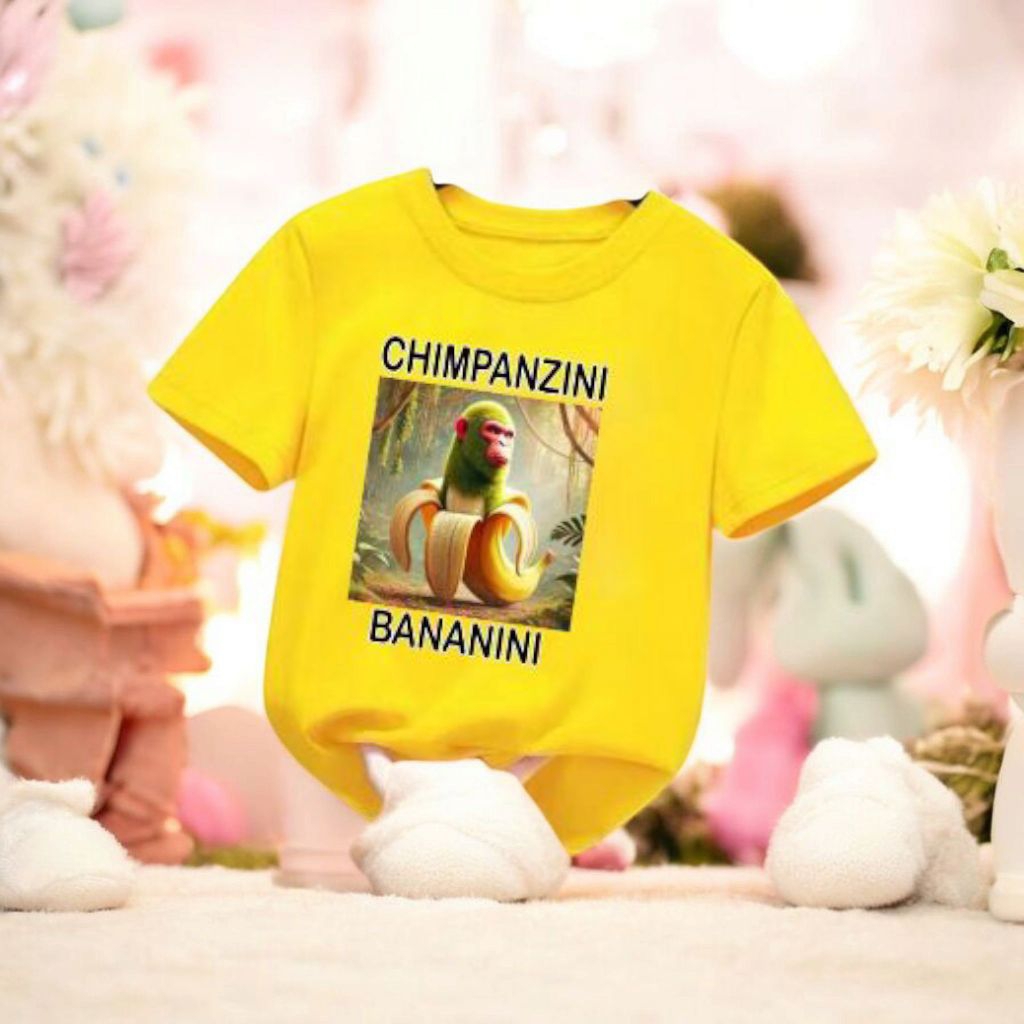 Jual Baju kaos anak cowok cewek bisa pakai bermotif anomali chimpanzini ...