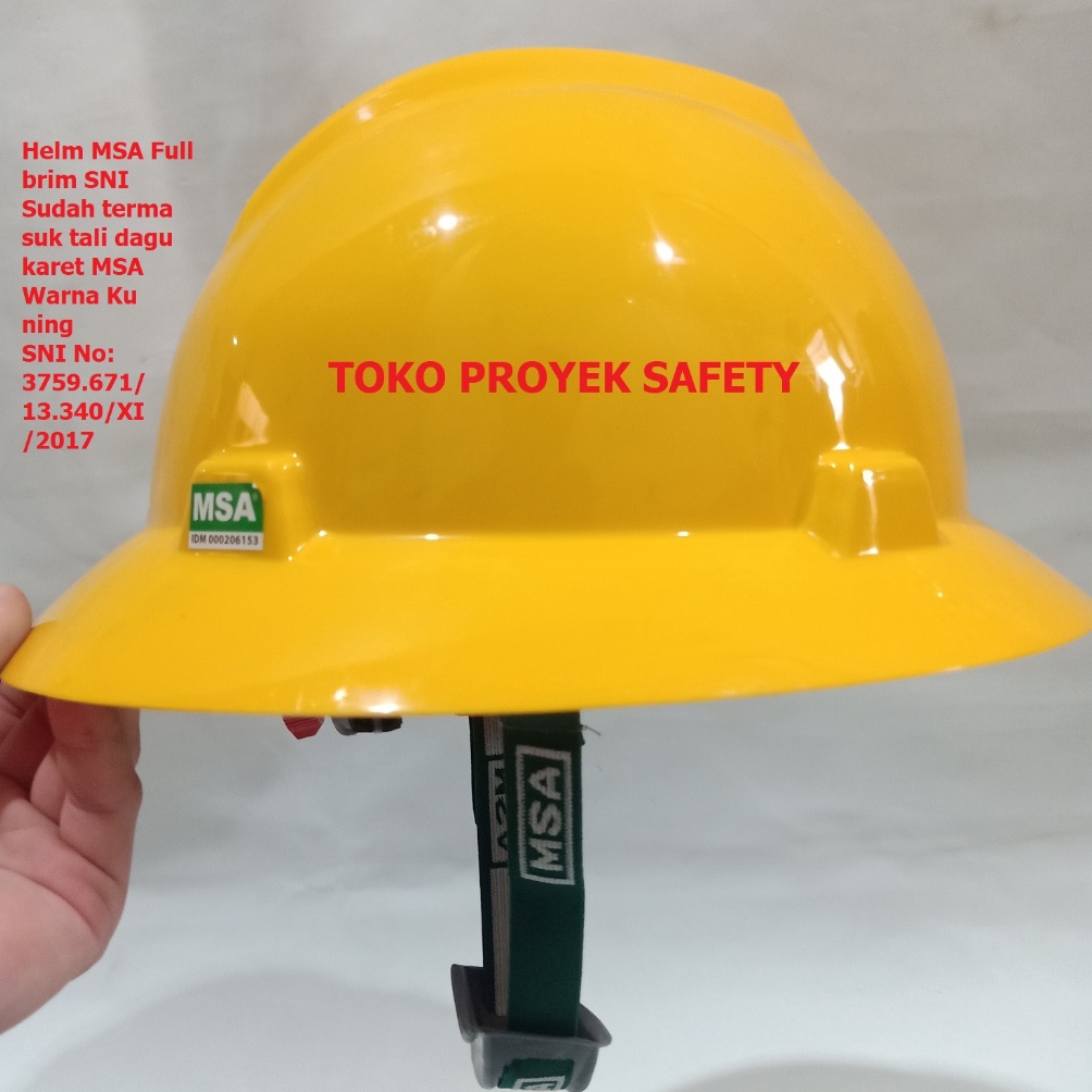 Jual KODE K88P Helm Proyek Full Brim MSA Lokal Safety Helmet Full Brim ...