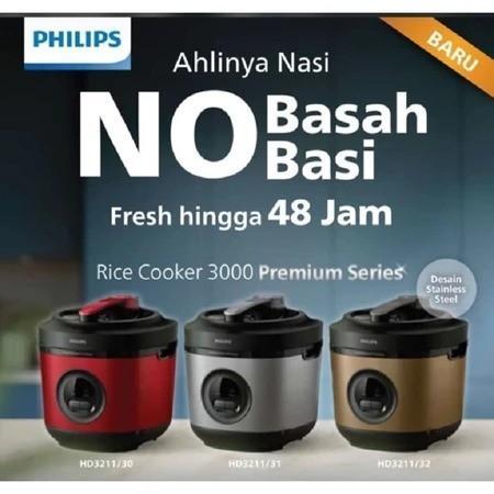 Jual Philips HD3211 Rice Cooker Stainless Steel 1.8 Liter HD 3211 ...