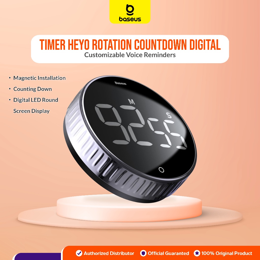 Jual BASEUS ORIGINAL Timer Heyo Rotation Countdown Digital Kitchen ...