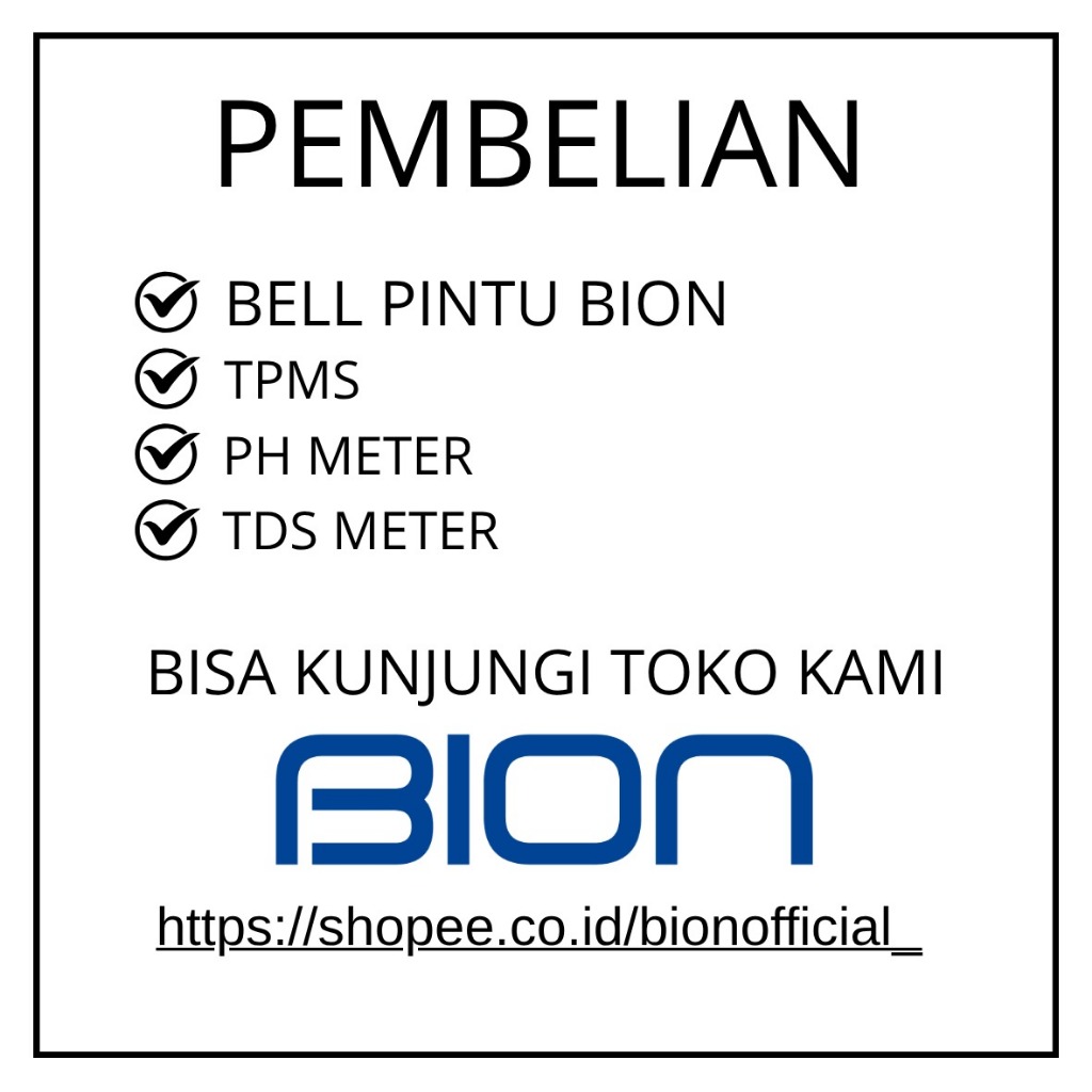 Jual BION Wireless Doorbell DC Baterai (Tanpa Listrik PLN) Waterproof ...