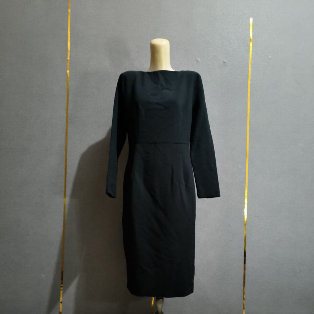 Jual Dress Modern Hitam Tebal Size L | Shopee Indonesia