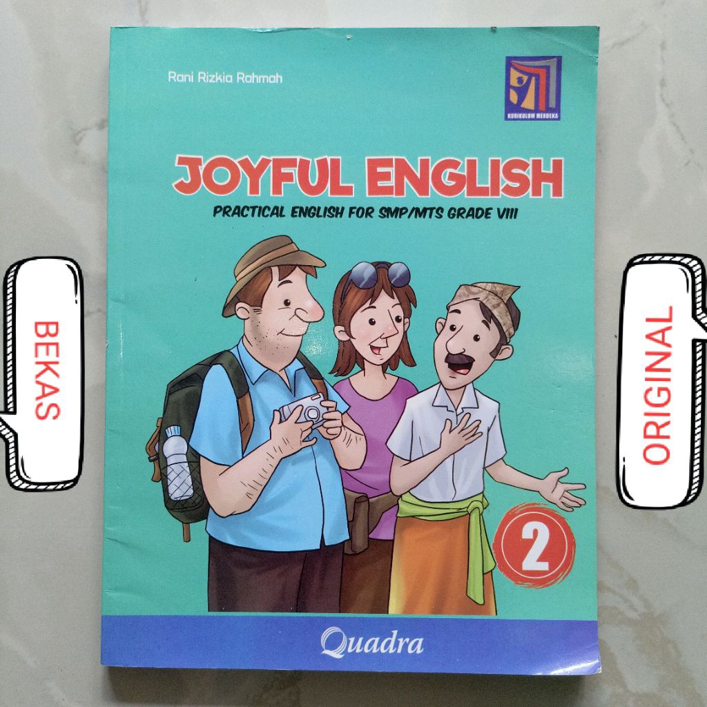Jual Buku Joyful English Bahasa Inggris Kelas 8 VIII 2 II SMP MTS Penerbit Quadra Kurikulum ...
