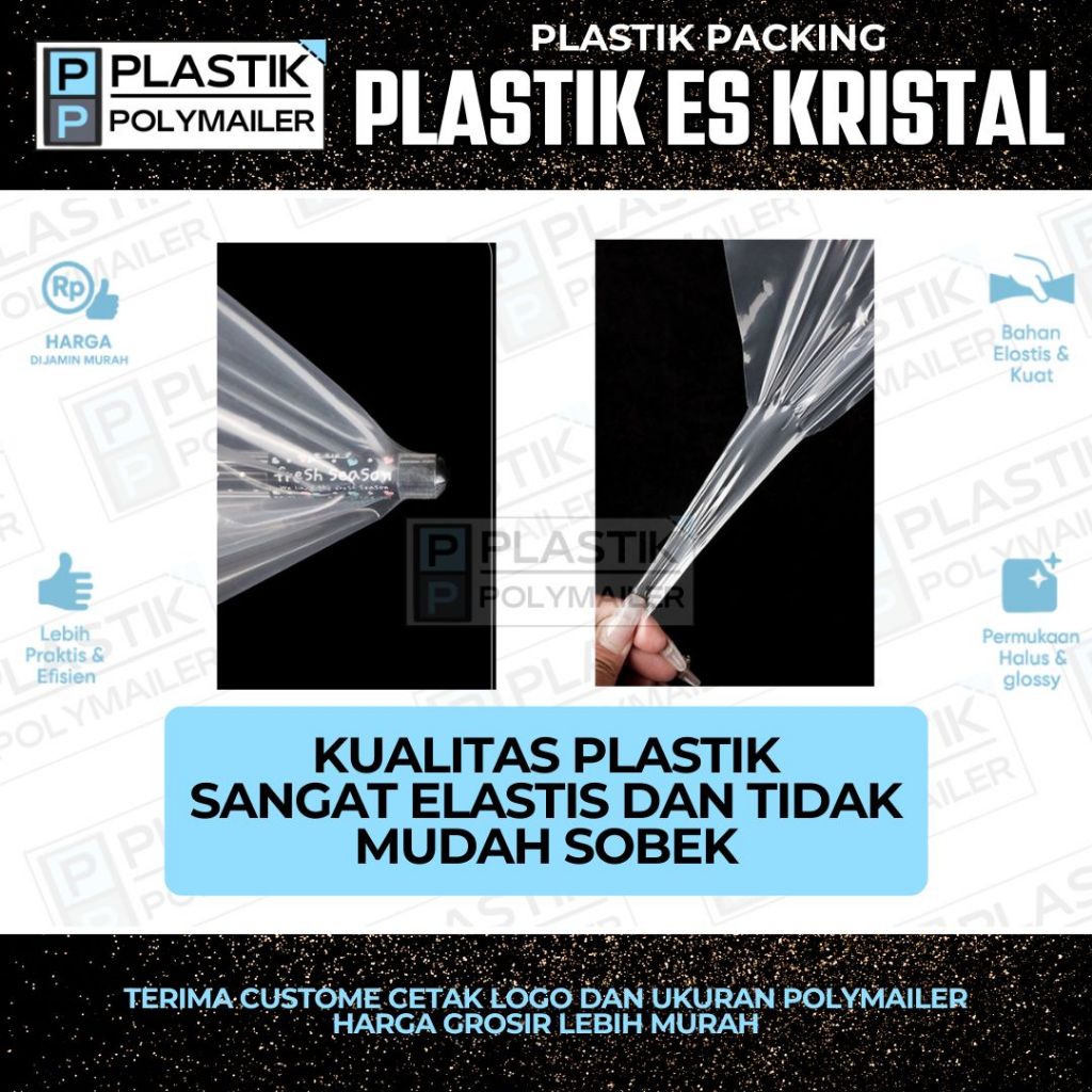 Jual Plastik Es Batu/ Plastik Es Kristal 1 Pack = 1 KG Bahan PE ORI ...