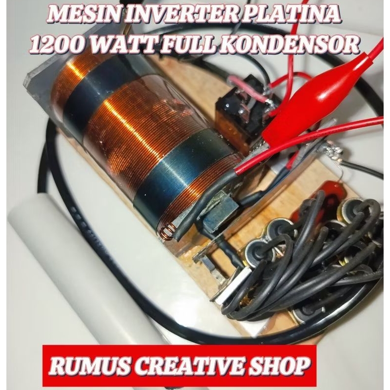 Jual MESIN POWER INVERTER PLATINA 1200 WATT / 10 KONDENSOR / ACCU MOTOR 12 VOLT | Shopee Indonesia