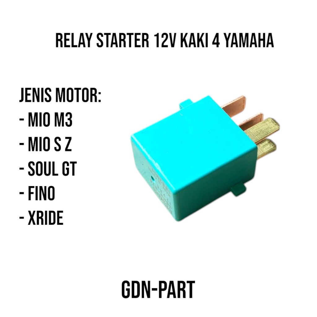 Jual relay starter 12v kaki 4 Yamaha Mio M3 Mio S Z Soul GT Fino Xride ...
