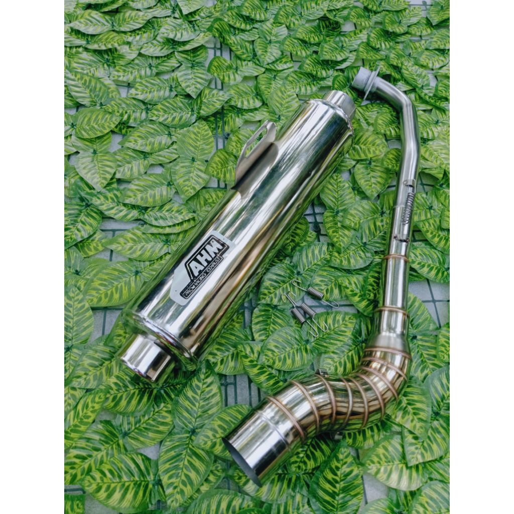 Jual AHM 1set Pipe 51mm canister conical open specs exhaust pipe for ...