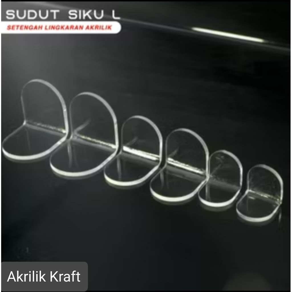 Jual Siku Akrilik Setengah Lingkaran Akrilik 2mm Ukuran 5Cm | Shopee ...
