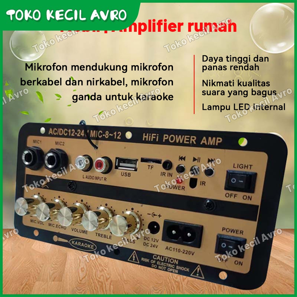 Jual D30 Amplifier Board Karaoke Audio Bluetooth USB FM Radio TF Player ...