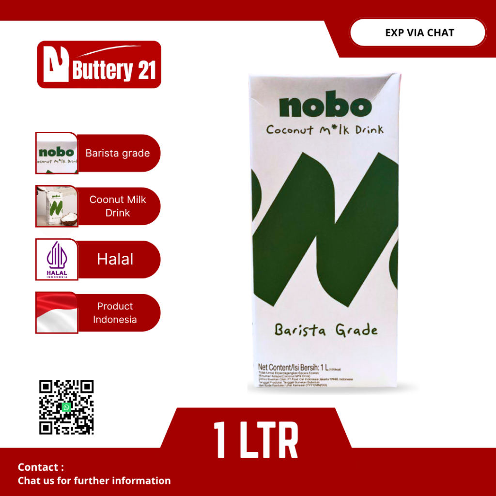 Jual NOBO COCONUT MILK DRINK BARISTA GRADE 1 LTR/SUSU KELAPA/MINUMAN ...