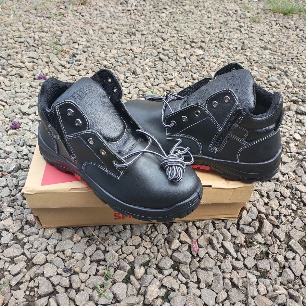 Jual sepatu safety aetos original bahan tebal ada besi aman untuk ...