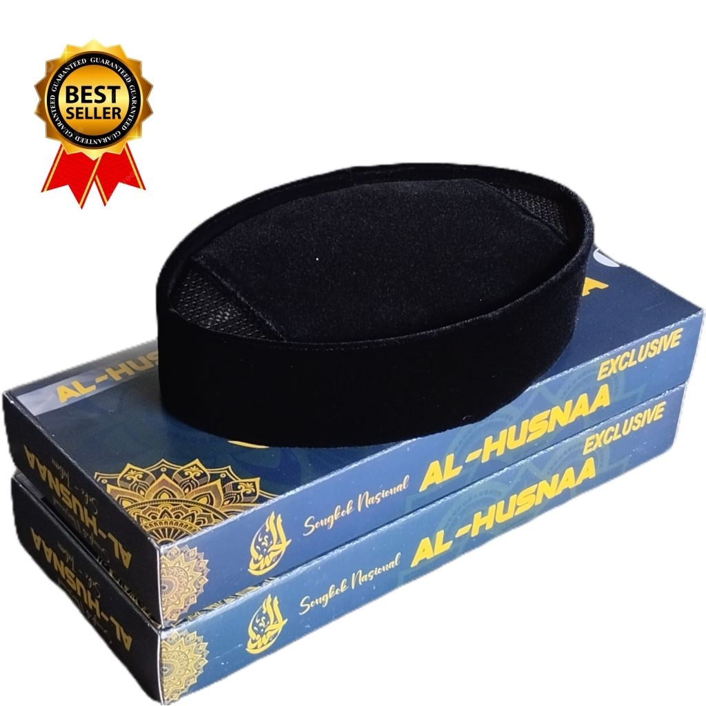 Jual Peci, Songkok, Kopiah/kopyah Hitam Merk Al-Husnaa langsung Dari Produsen. | Shopee Indonesia