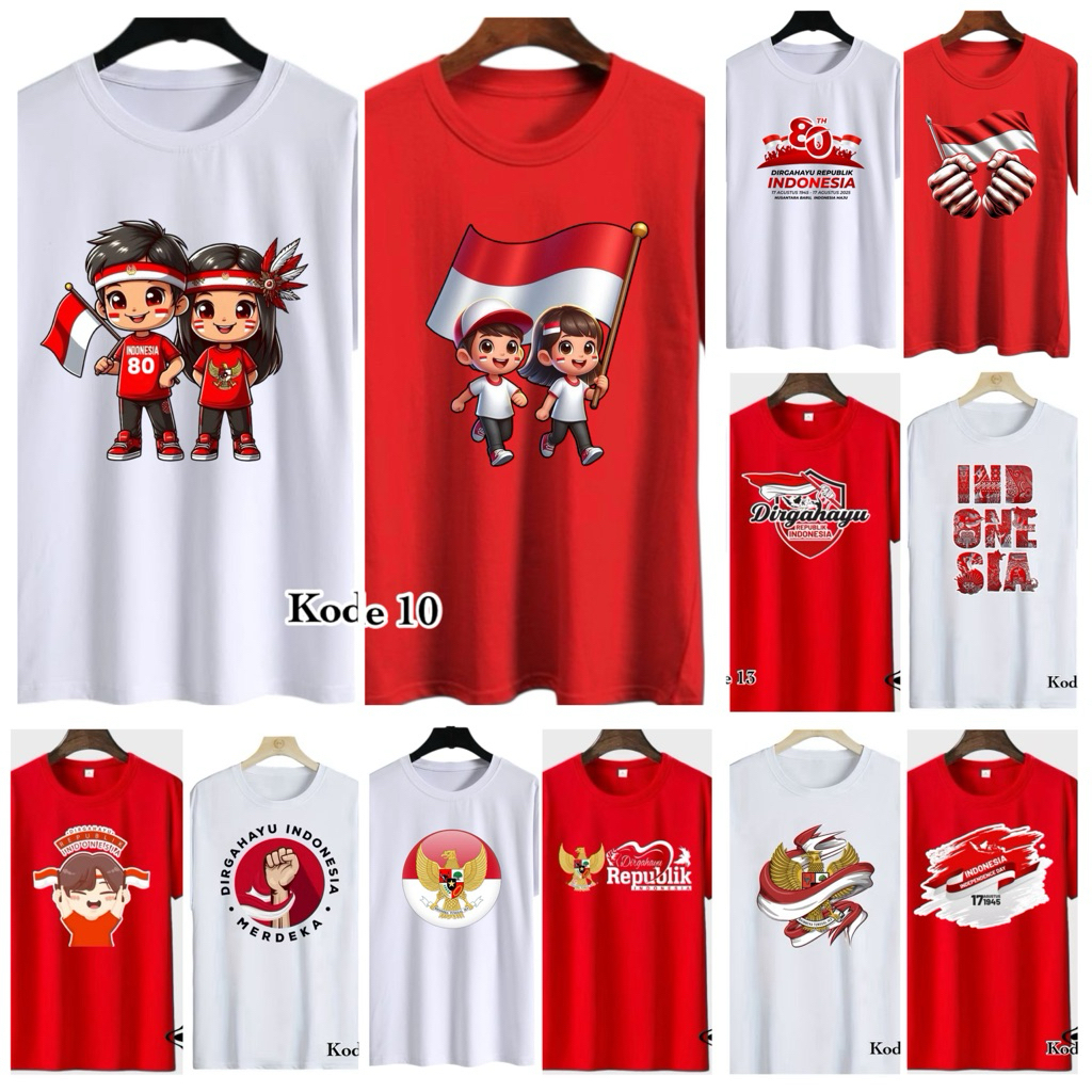 Jual Tshirt atasan Baju kaos merah putih/Kaos 17 agustus/kaos ...