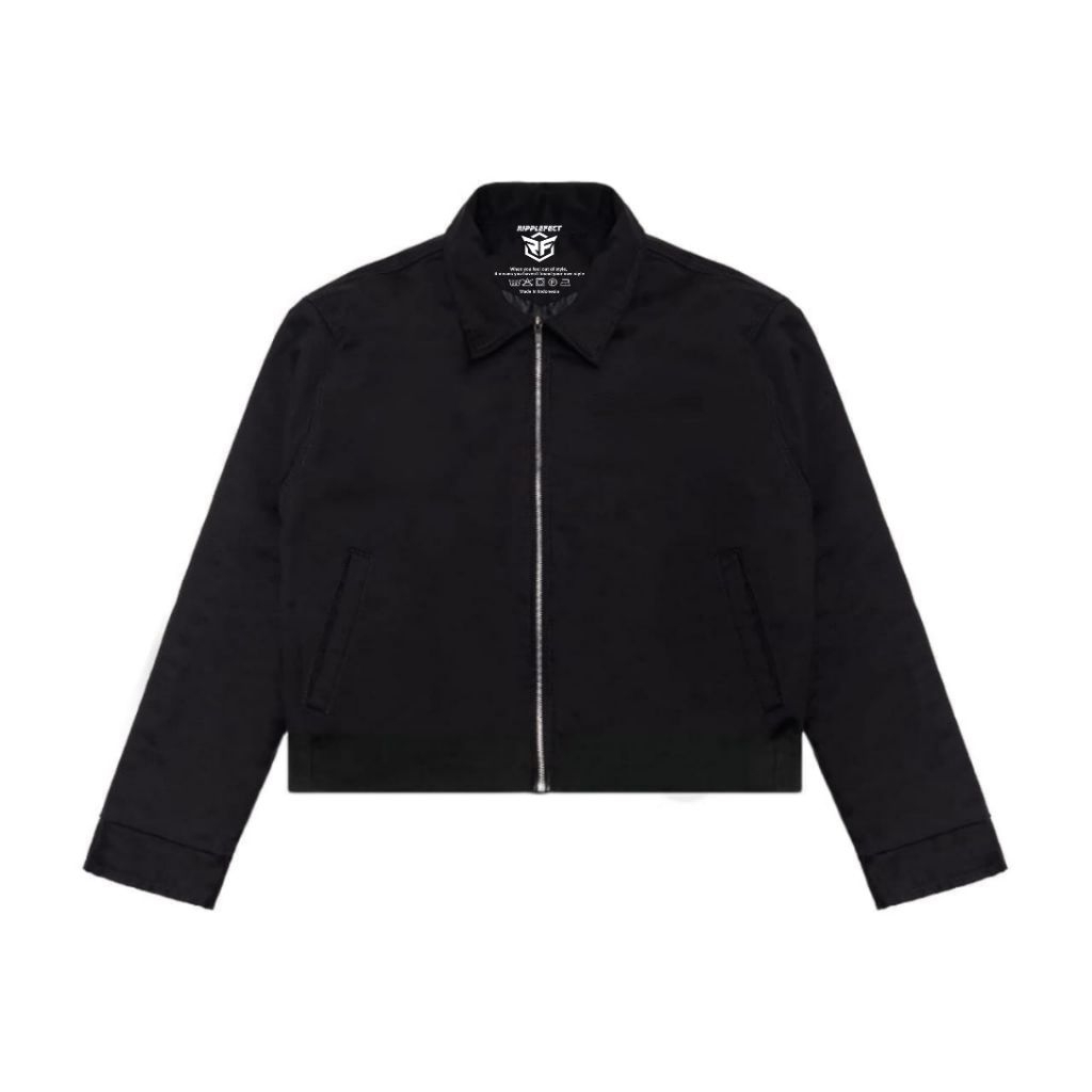 Jual Ripplefect - Boxy Work Jacket - Jaket Kerja Boxy Hitam Polos ...