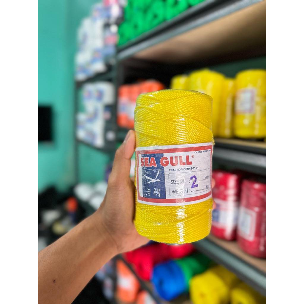 Jual Tali Tambang 2mm 200m Kuning Merk Sea Gull / Tambang Kecil - Tali Karamba / Tali Jaring ...