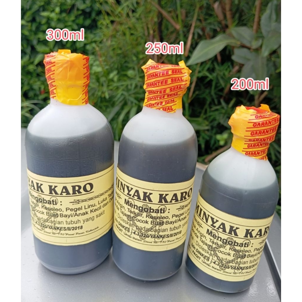 Jual Minyak Karo Original Asli Tanpa Pewangi Buatan kemasan 200ml, 250ml, dan 300ml | Shopee ...