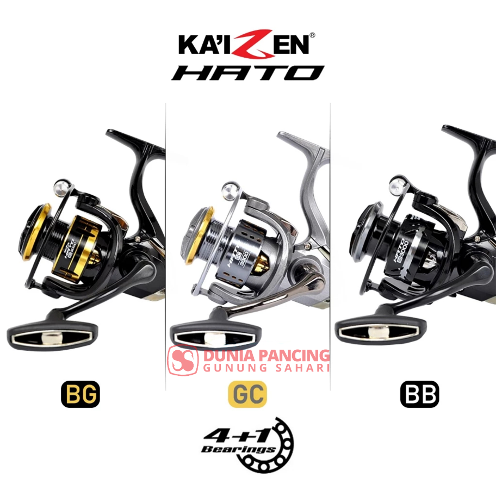 Jual Reel Spinning Power Handle Kaizen Hato GC , BG , BB Pilih Ukuran ...