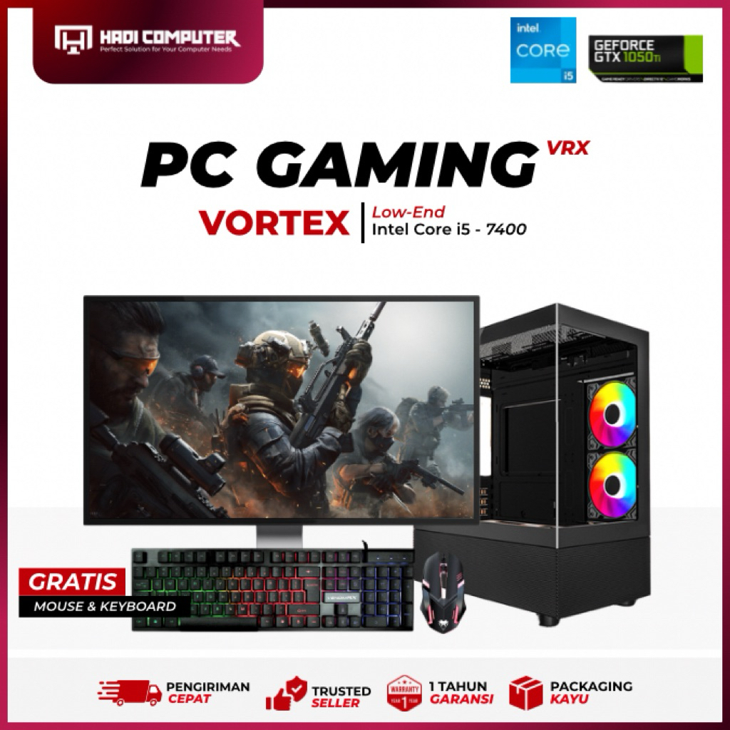 Jual KOMPUTER PC GAMING FULL SET CORE I5-7400 GEN 7 RAM 16GB DDR4 SSD ...