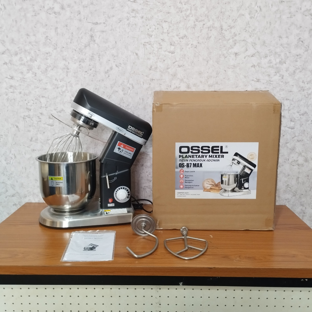 Jual OSSEL Mixer Roti 7 Liter Mesin Stand Mixer 7 L Planetary Mixer ...