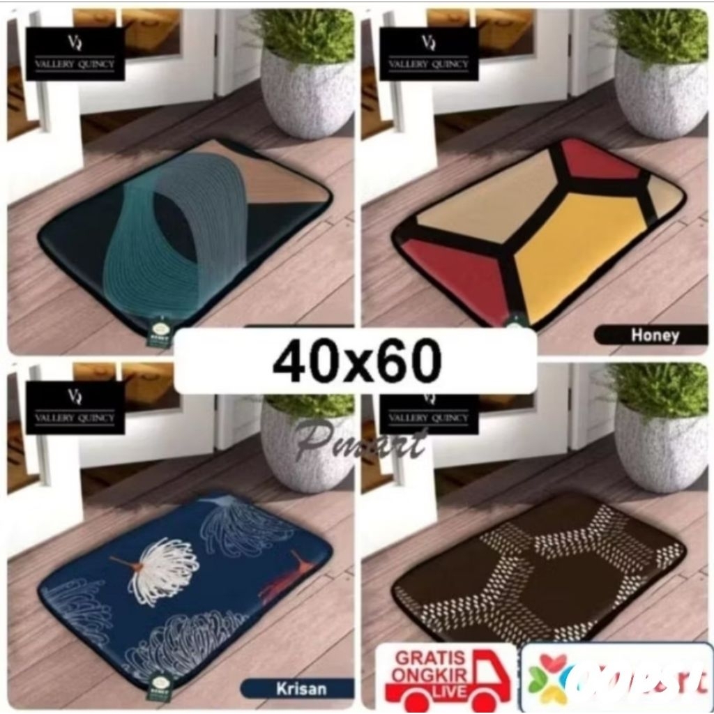 Jual Kesed Kaki Anti Slip Lantai Kamar Mandi Super Empuk Tebal 40 X 60 ...