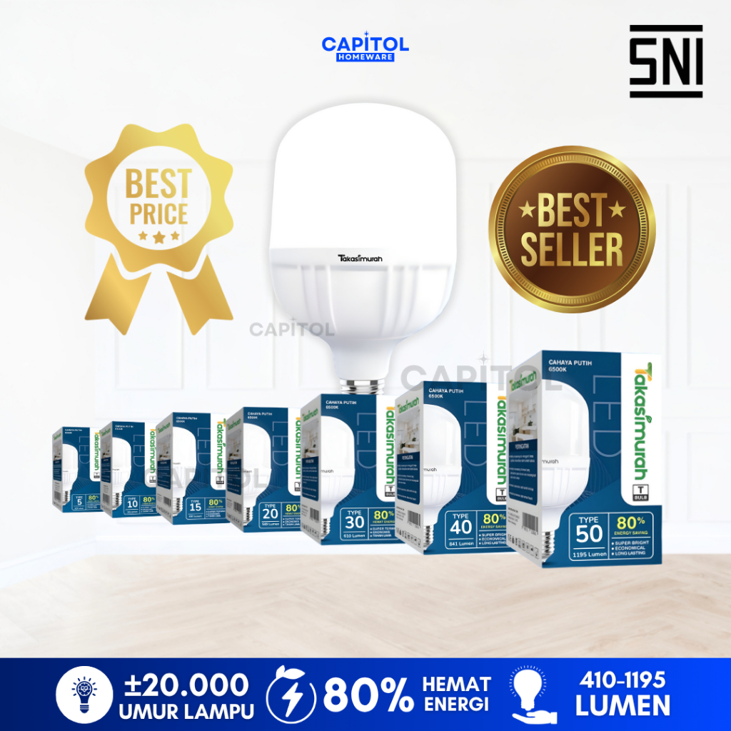 Jual Capitol - Lampu LED Jumbo Tipe 50/40/30/20/15/10/5 Tabung Putih Takasimurah | Shopee Indonesia