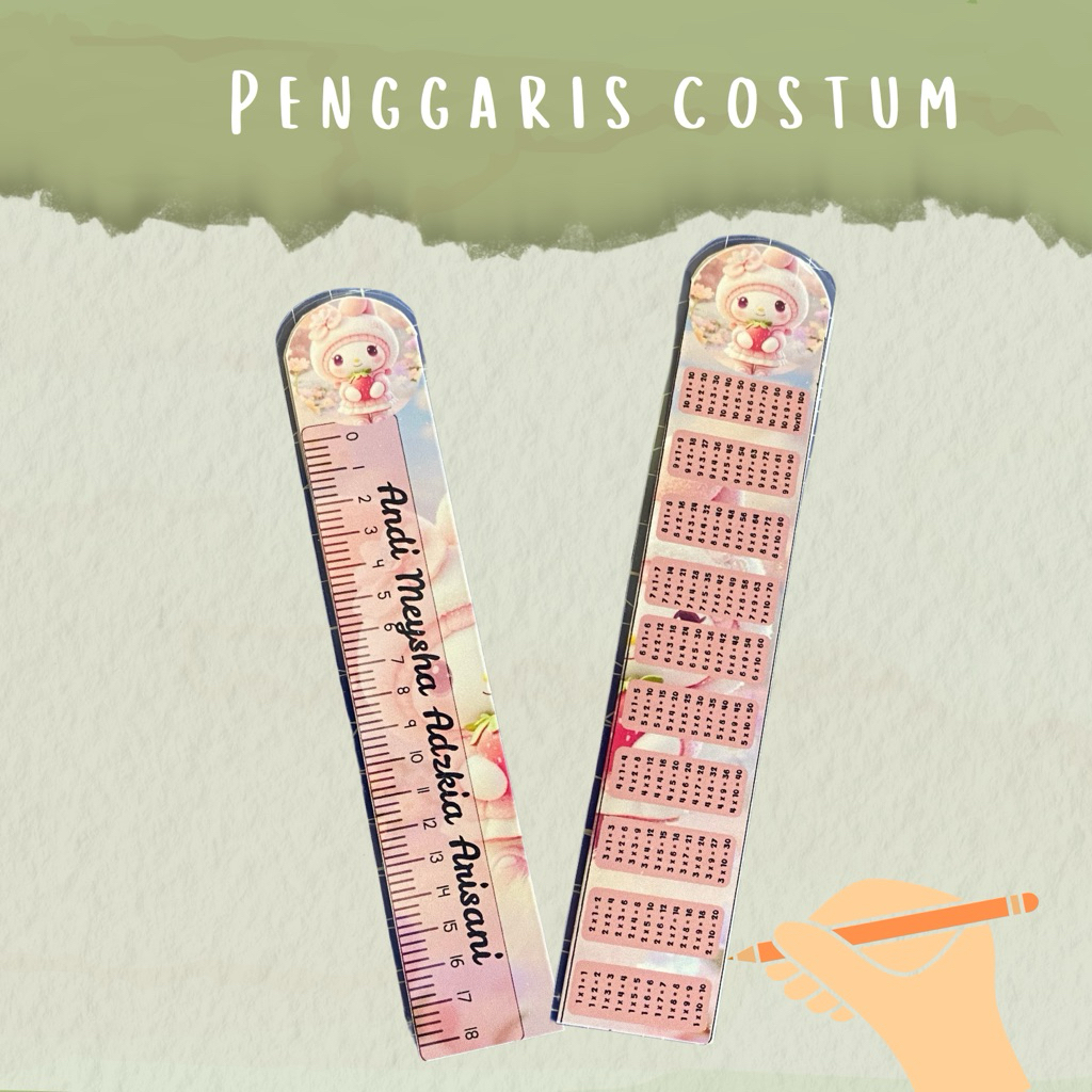 Jual PENGGARIS CUSTOM NAMA + TABEL PERKALIAN | Shopee Indonesia