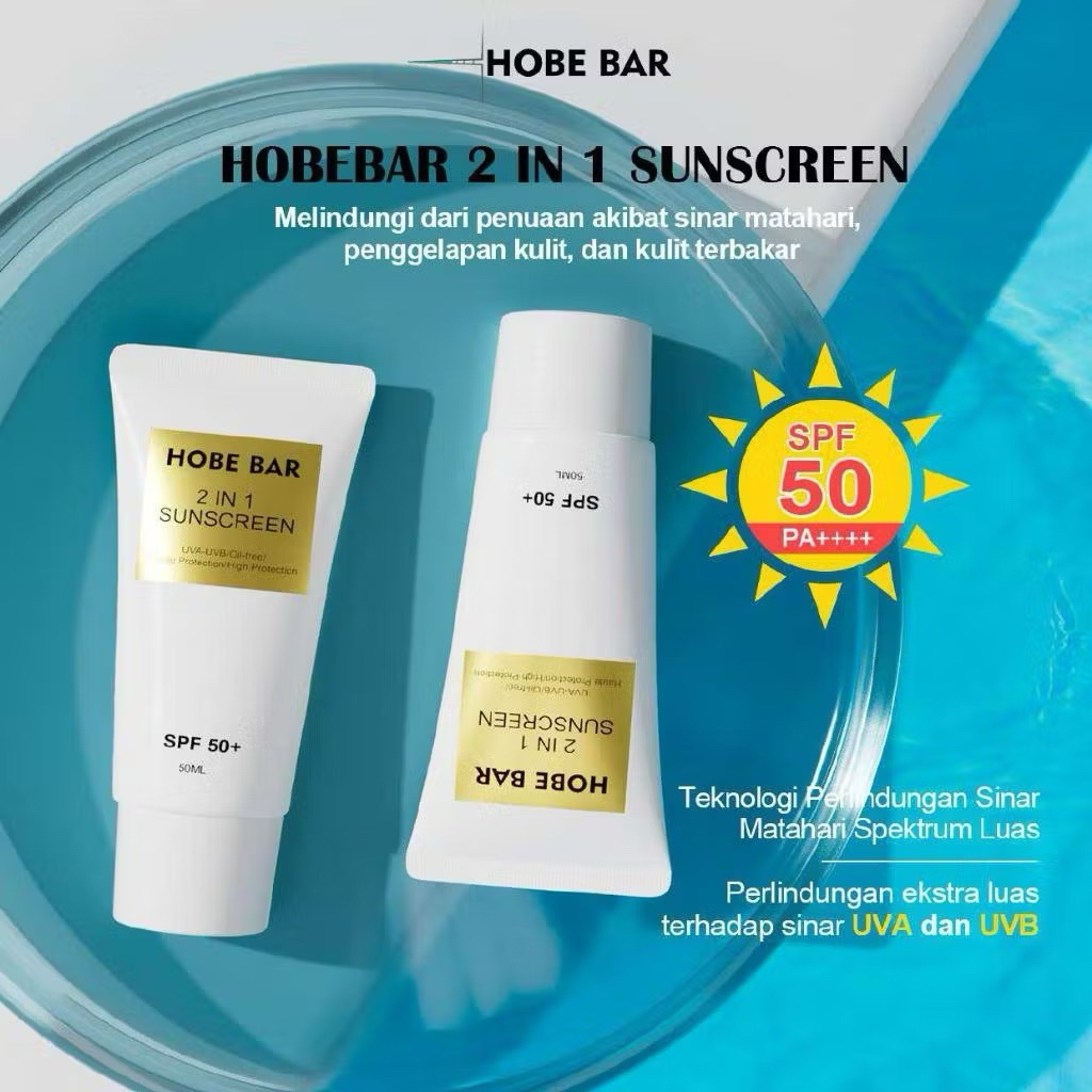 Jual NEW HOBE Sunscreen SPF 50 PA++++ | 2 in 1 Sunblock & Skincare ...