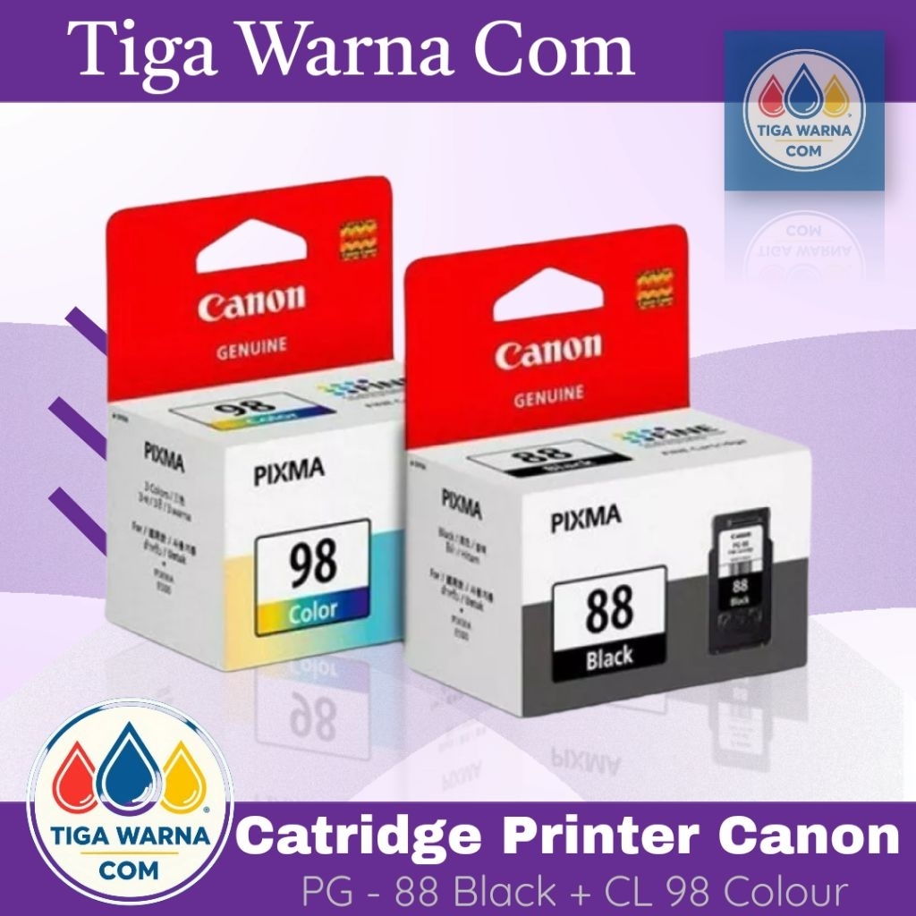 Jual Catridge Printer Canon PG 88 Black + CL 98 Colour for Pixma E500 ...