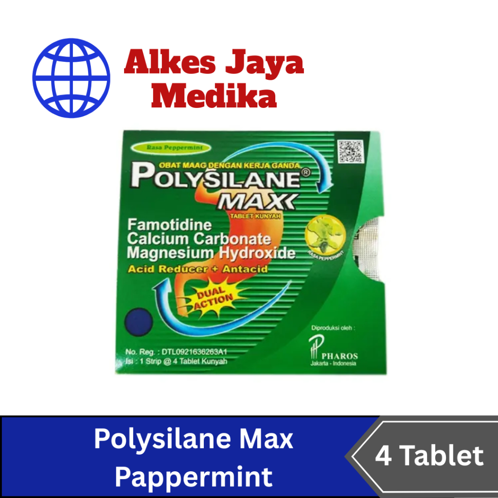 Jual Polysilane Max Papermint Isi 4 Tablet Hisap - Obat Magh | Shopee ...