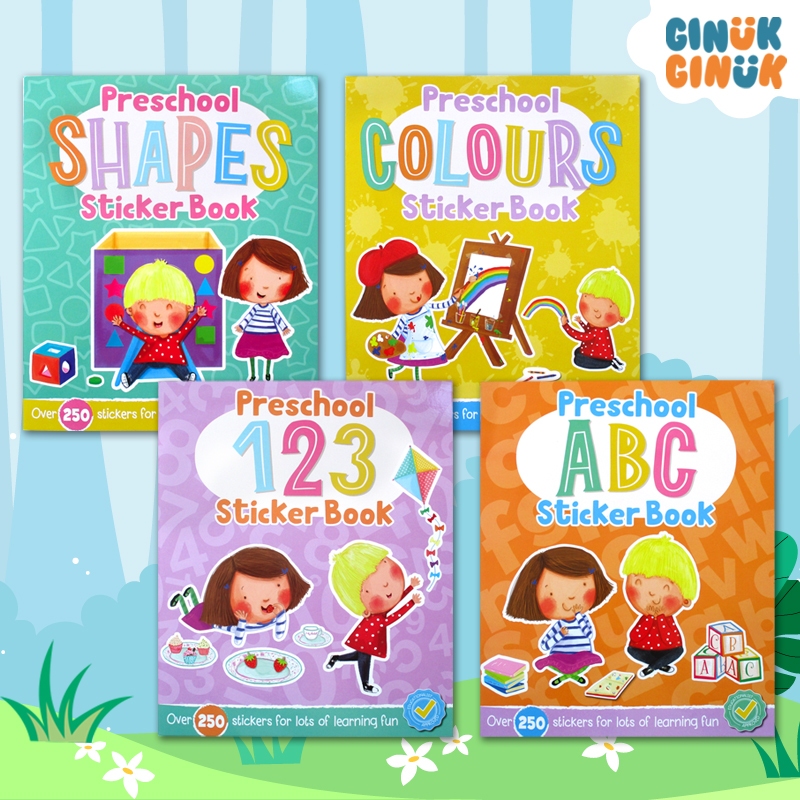 Jual Preschool ABC/123/COLOURS/SHAPES Sticker Book (Over 250 Sticker for Lots of Learning Fun ...