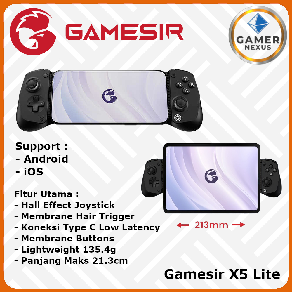 Jual Gamesir X5 Lite Type C Gamepad Mobile Controller Android Joystick ...