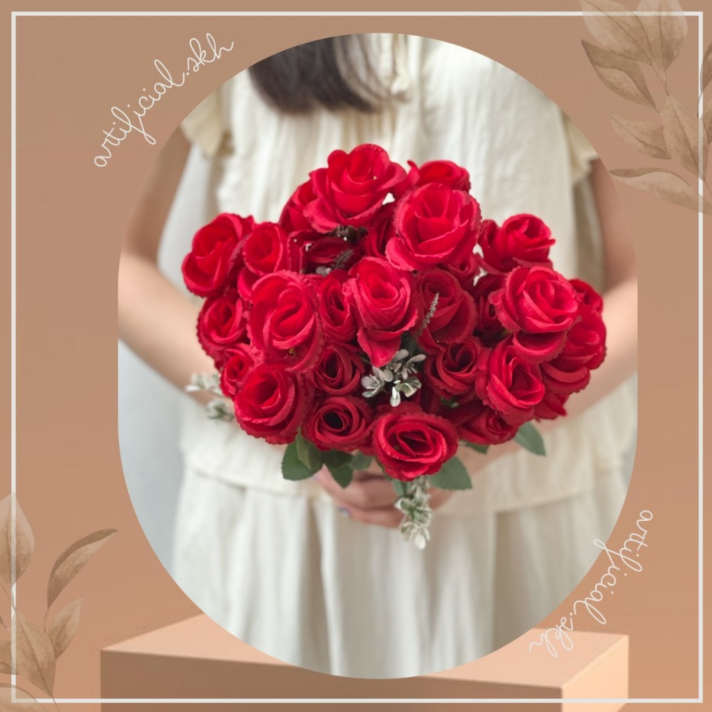 Jual 6 KUNTUM ROSE BOUQUET Bunga Mawar Impor Rose Paris Kombinasi x6 ...