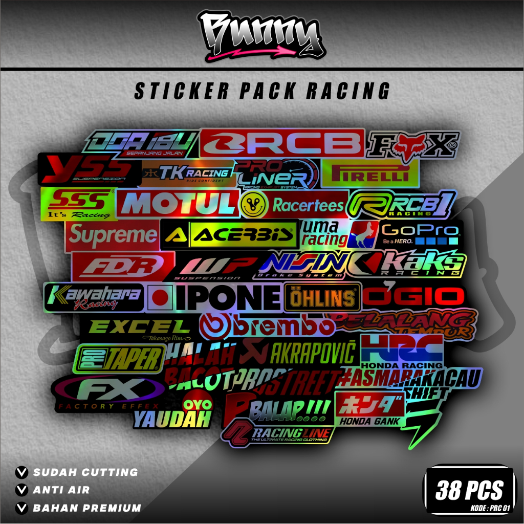 Jual Stiker Motor Sponsor Racing sudah terpotong Stiker Pack Motor ...