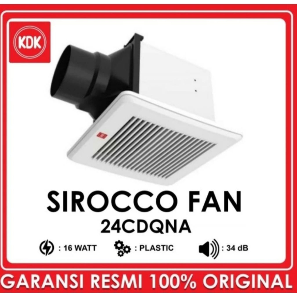 Jual KDK Exhaust Fan Plafon KDK Sirocco 24CDQNA | Shopee Indonesia