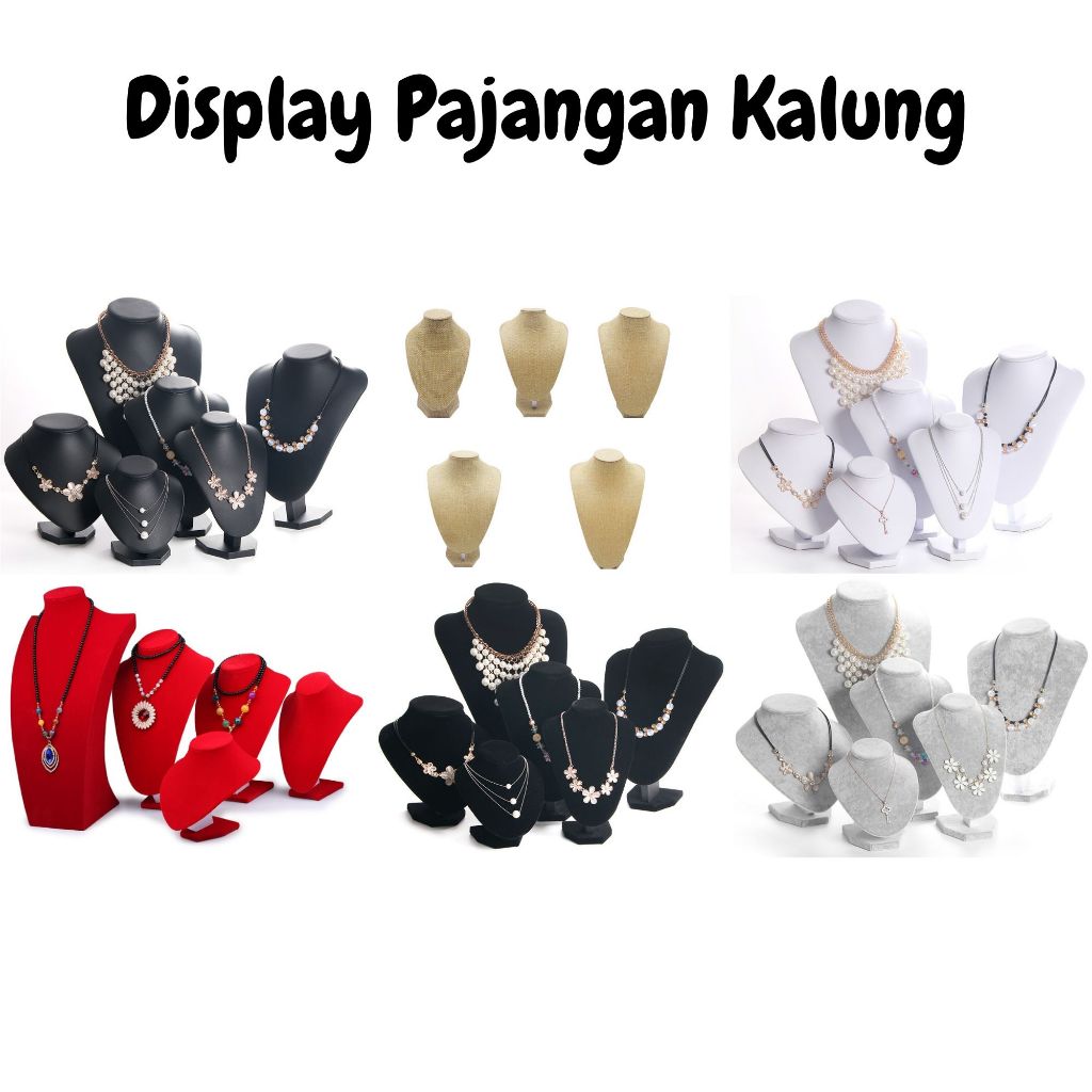 Jual Pajangan Display Kalung Perhiasan Manekin Patung Leher Kalung ...
