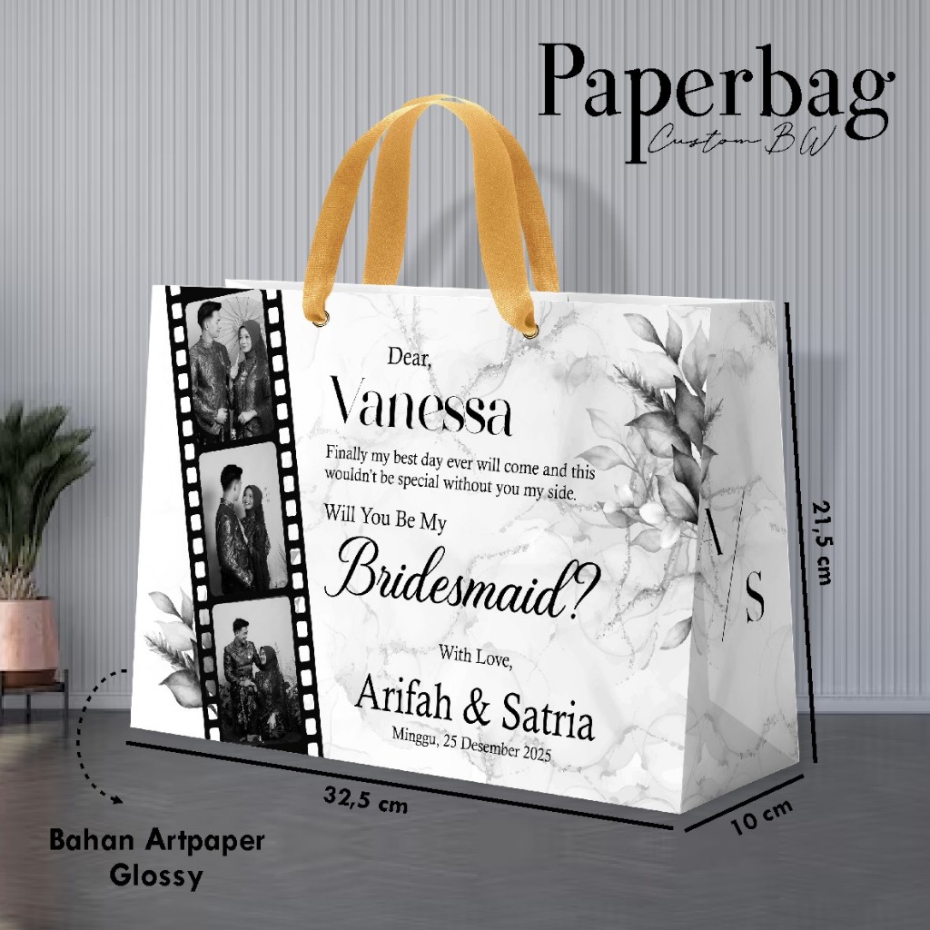 Jual PAPER BAG CUSTOM BAHAN ART PAPER - PAPER BAG ELEGANT BW | Shopee ...
