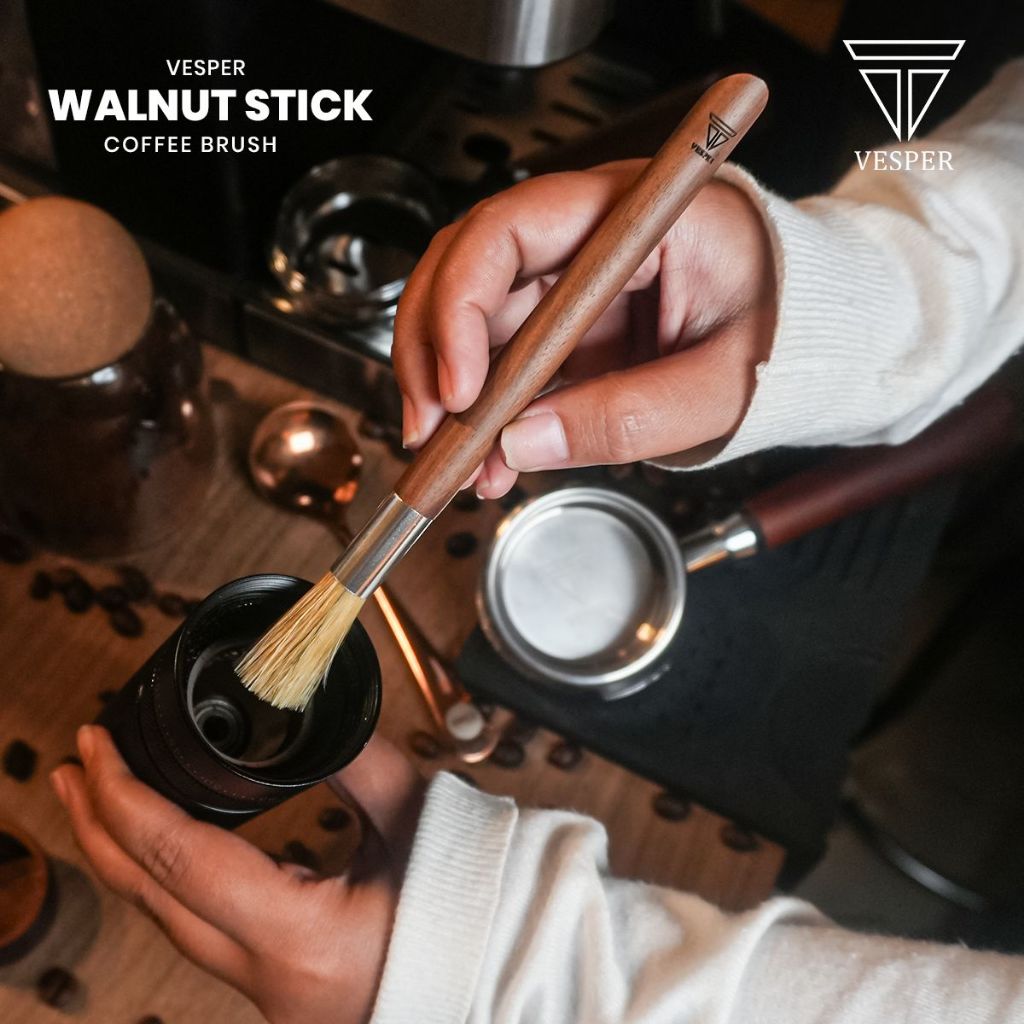 Jual Vesper walnut stick coffee brush / kuas kopi grinder / kuas ...