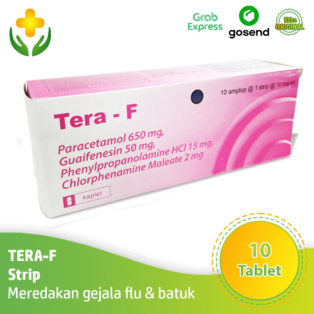 Jual Tera-F 1 Strip 10 Tablet - Obat Flu Batuk Pilek Demam | Tera F 1 ...