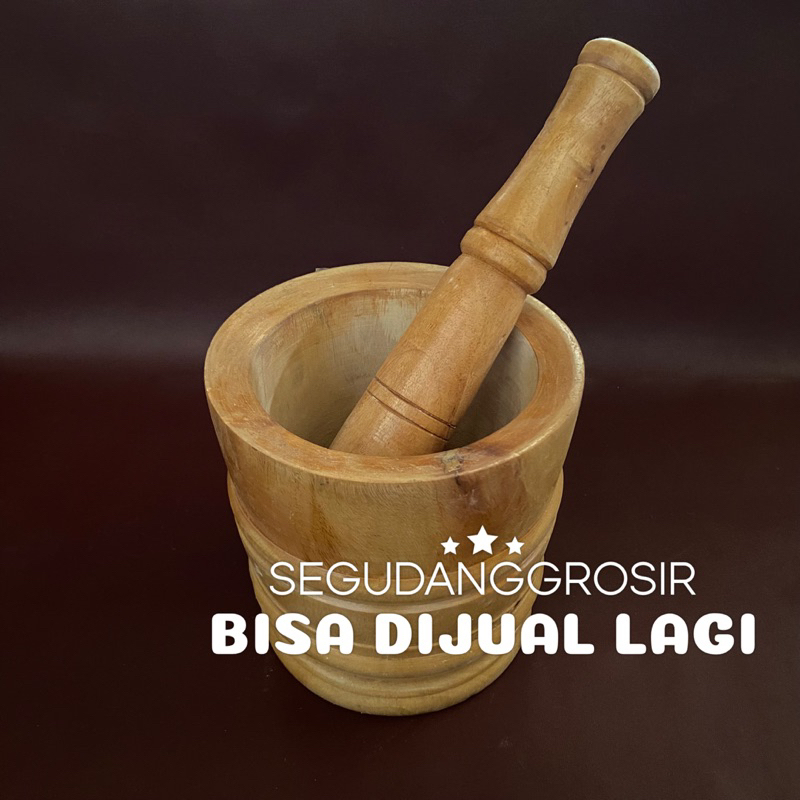 Jual 6 PCS DAN 1 LUSIN LUMPANG KAYU MURAH / LUMPANG KAYU TRADISIONAL ...