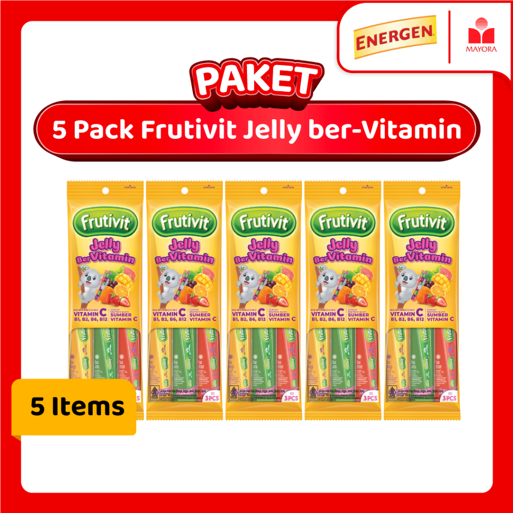 Jual Paket 5 Pack Frutivit Jelly ber-Vitamin | Shopee Indonesia