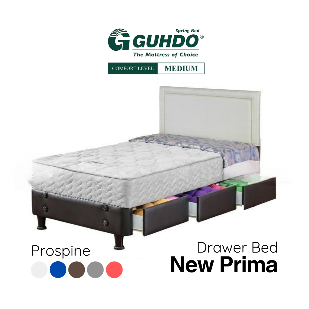 Jual Kasur Springbed Laci Guhdo New Prima Drawer Bed Fullset | Shopee Indonesia