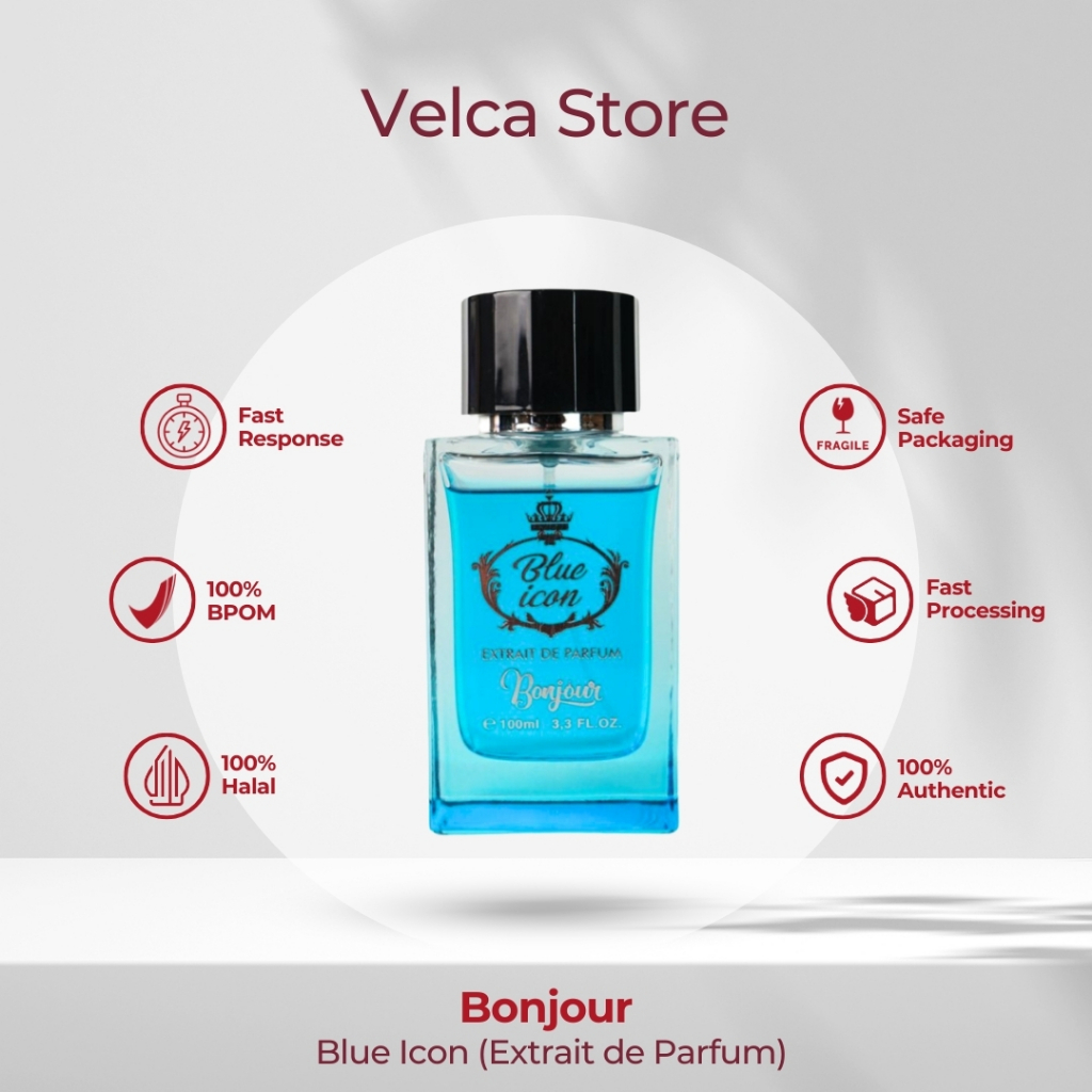 Jual Parfum Bonjour Blue Icon Extrait De Parfum 100ml for Men | Shopee ...