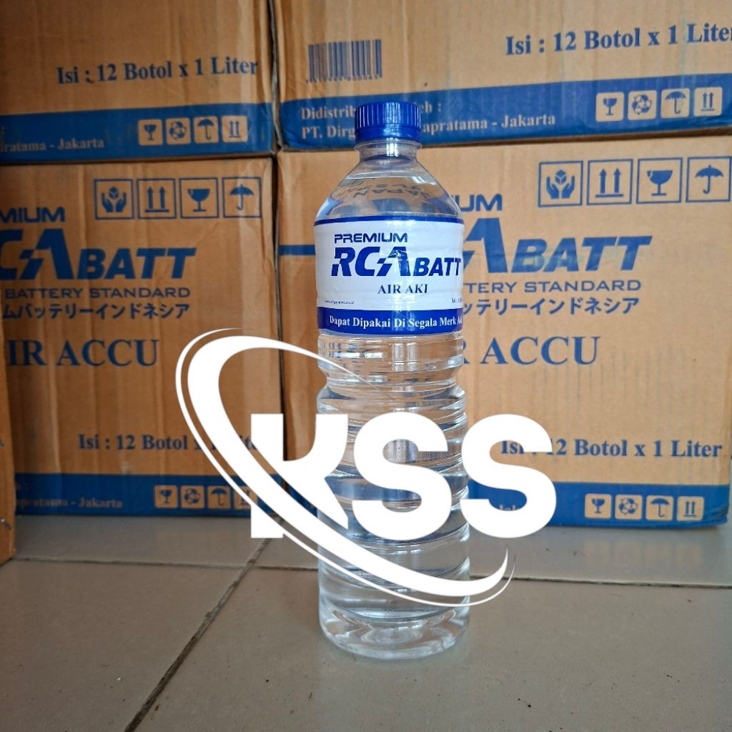 Jual AIR AKI PREMIUM RCA BATTERY BOTOL BIRU 1L LITER AIR ACCU BIRU ...