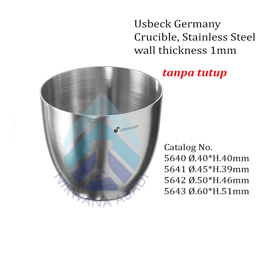 Jual Krusibel Stainless, Crucible Stainless Steel Usbeck Germany ...