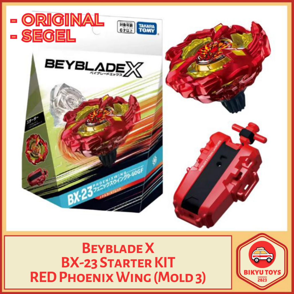 Jual BeyBlade X BX-23 Phoenix Wing Mold 3 Starter Kit with Launcher ...