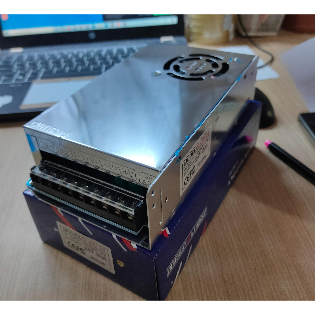 Jual POWER SUPLAY 24V 20A PLUS FAN SLIM | Shopee Indonesia