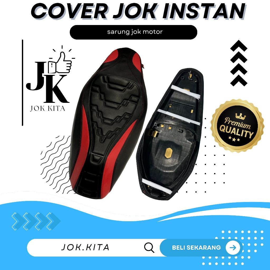 Jual Cover jok instan tanpa Staples model piramid untuk motor all matic ...