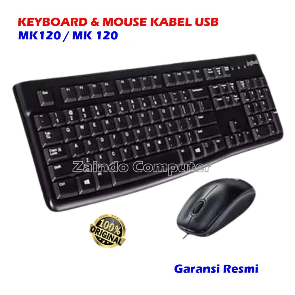 Jual PAKET KEYBOARD MOUSE KABEL USB LOGITECH MK120 - KEYBOARD MOUSE LOGITECH MK120 / MK 120 ...