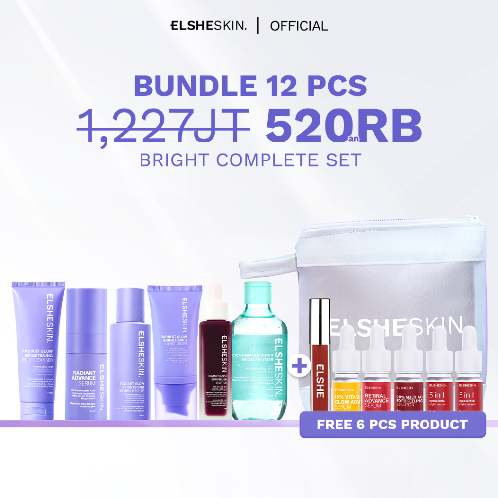 Jual [PAKET 12pcs] Elsheskin 12Pcs Free Pouch Skincare Serum ...