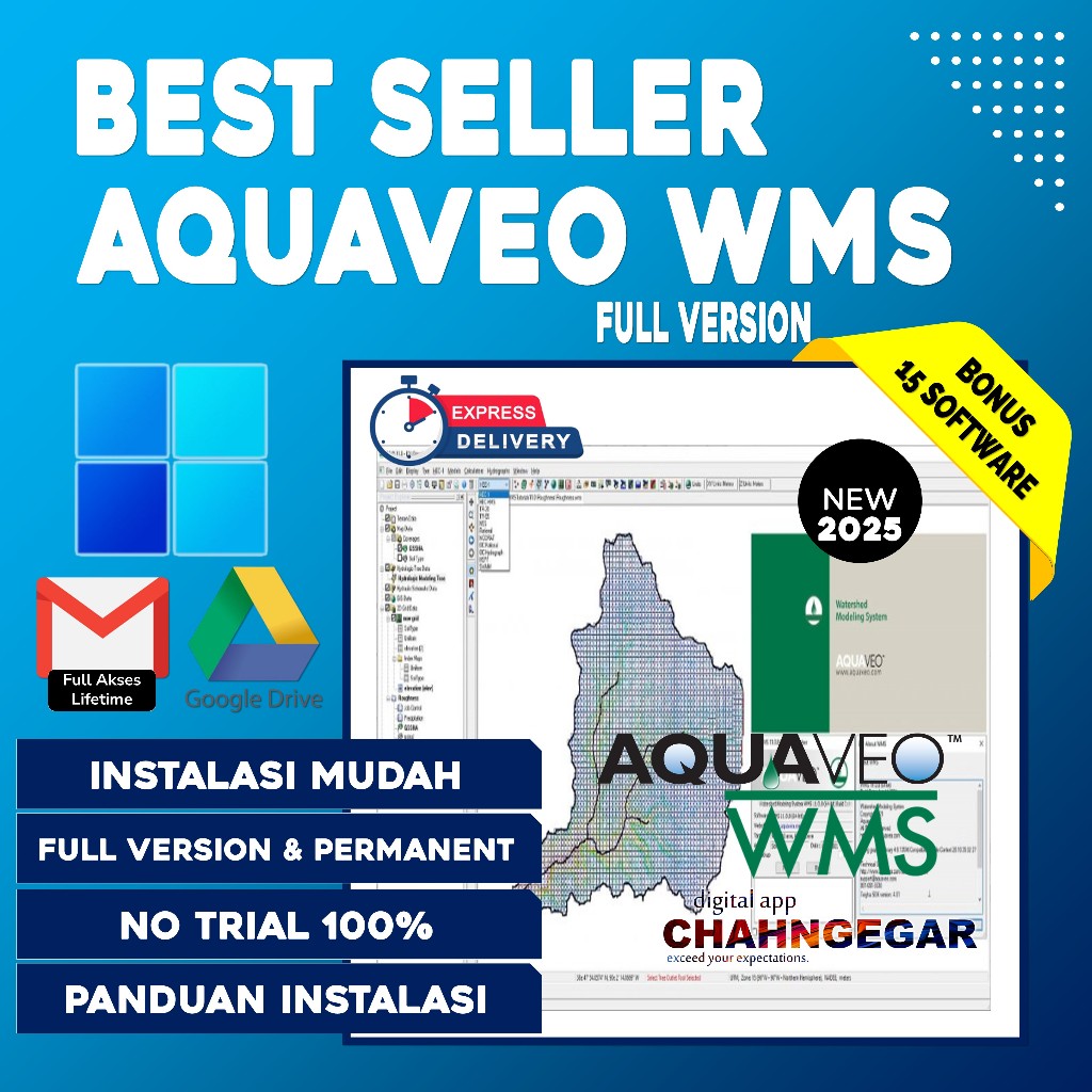 Jual Aquaveo WMS 2025 v11.3 Full Software Watershed Modeling System | Shopee Indonesia